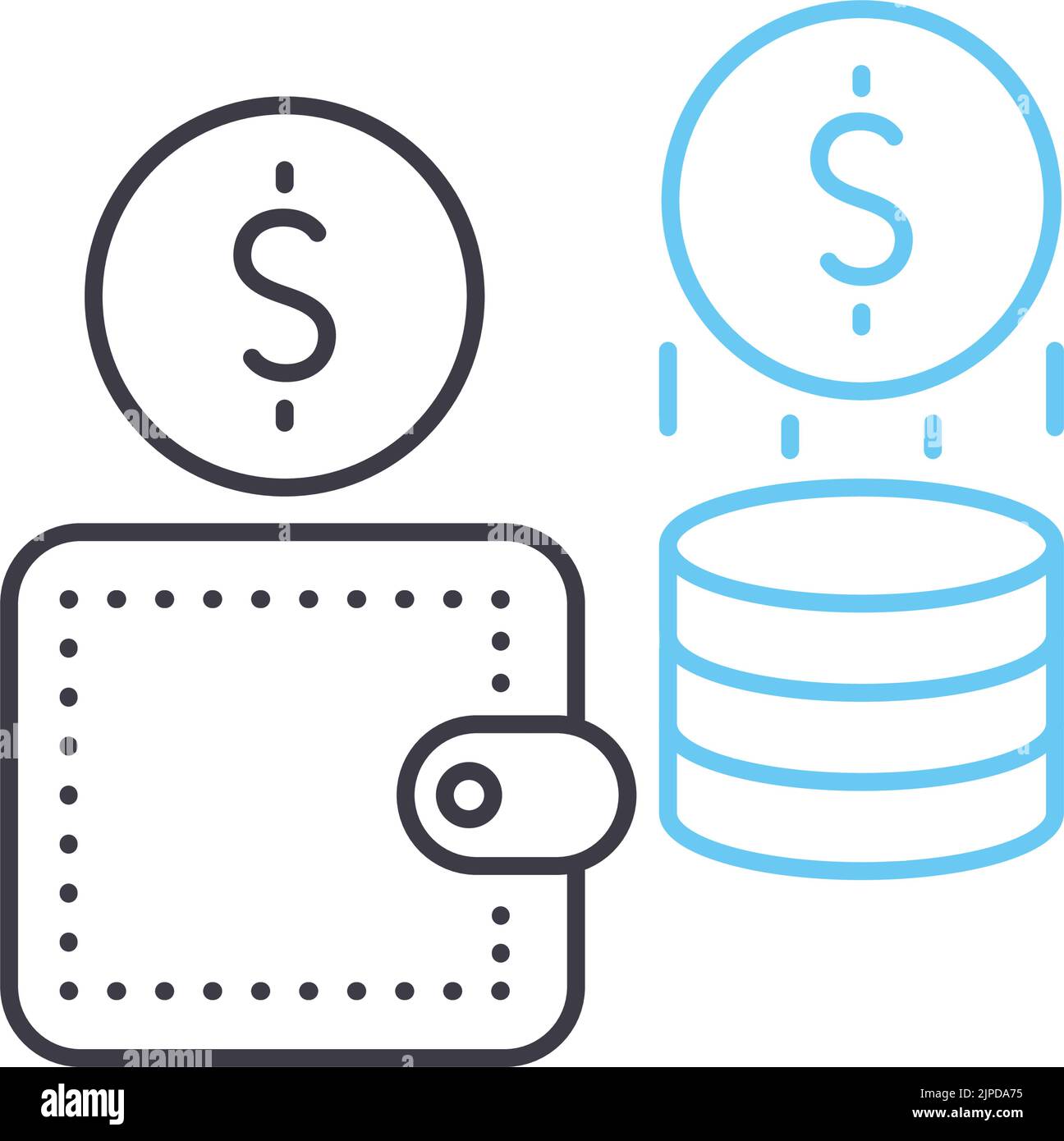 salary line icon, outline symbol, vector illustration, concept sign ... salary line icon, outline symbol, vector illustration, concept sign ...