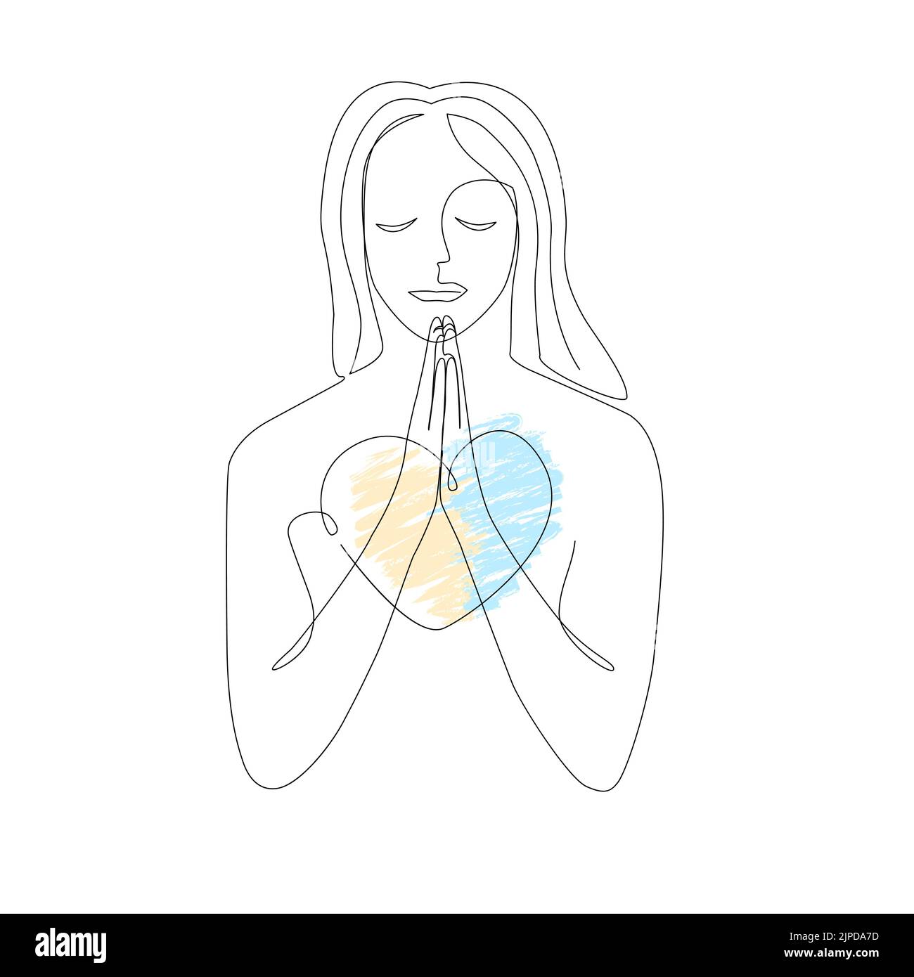 Love ukraine line art Cut Out Stock Images & Pictures - Alamy