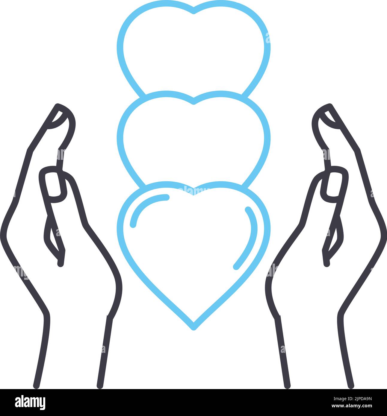 support line icon, outline symbol, vector illustration, concept sign ...