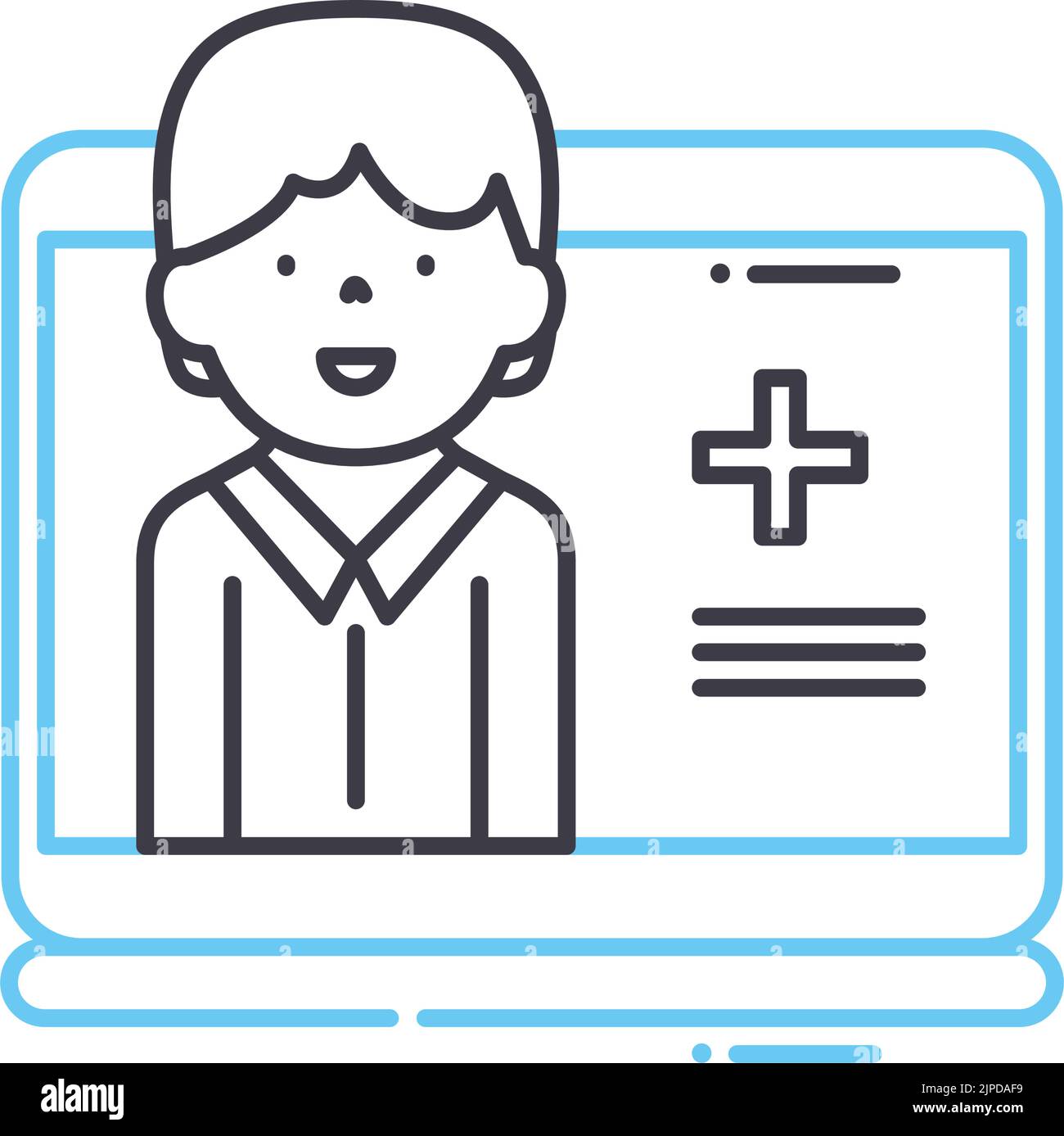 Video call online doctor Cut Out Stock Images & Pictures - Alamy