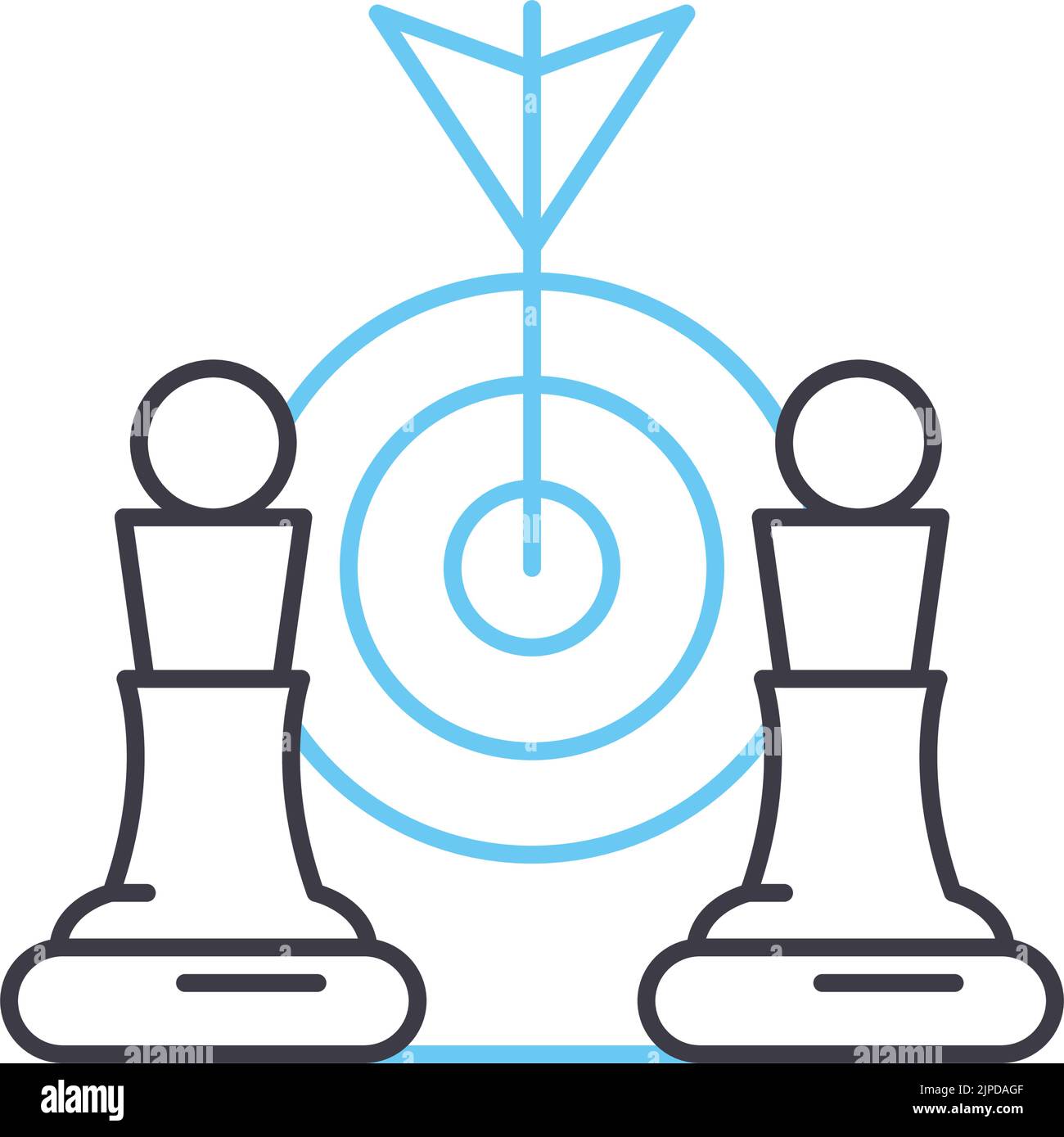strategic decisions line icon, outline symbol, vector illustration ... strategic decisions line icon, outline symbol, vector illustration ...