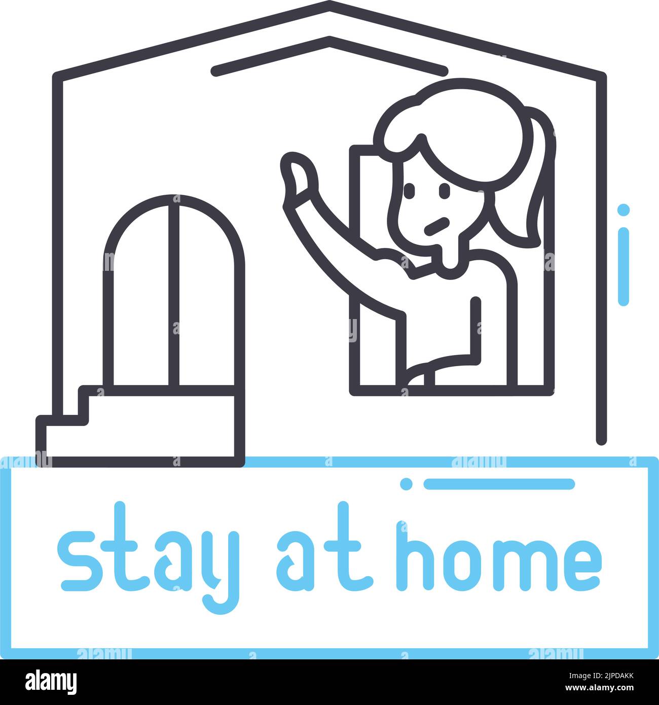 Remote work line symbol Stock Vector Images - Alamy