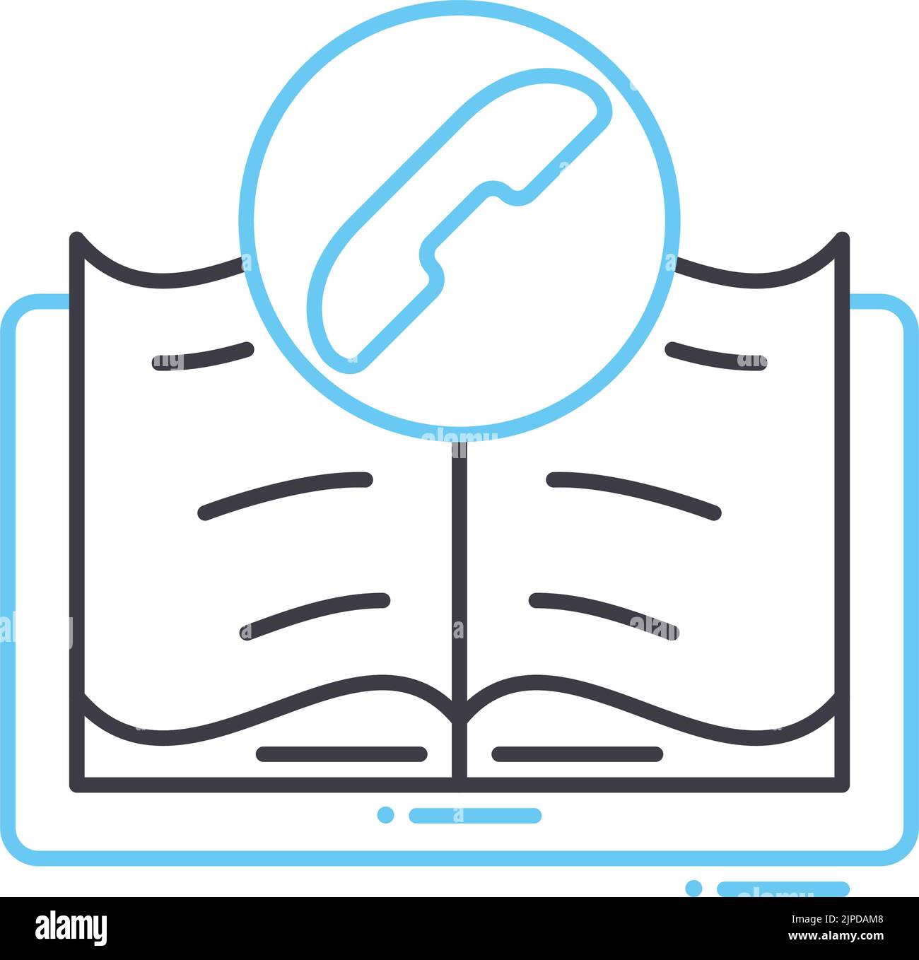 location directions line icon, outline symbol, vector illustration ...