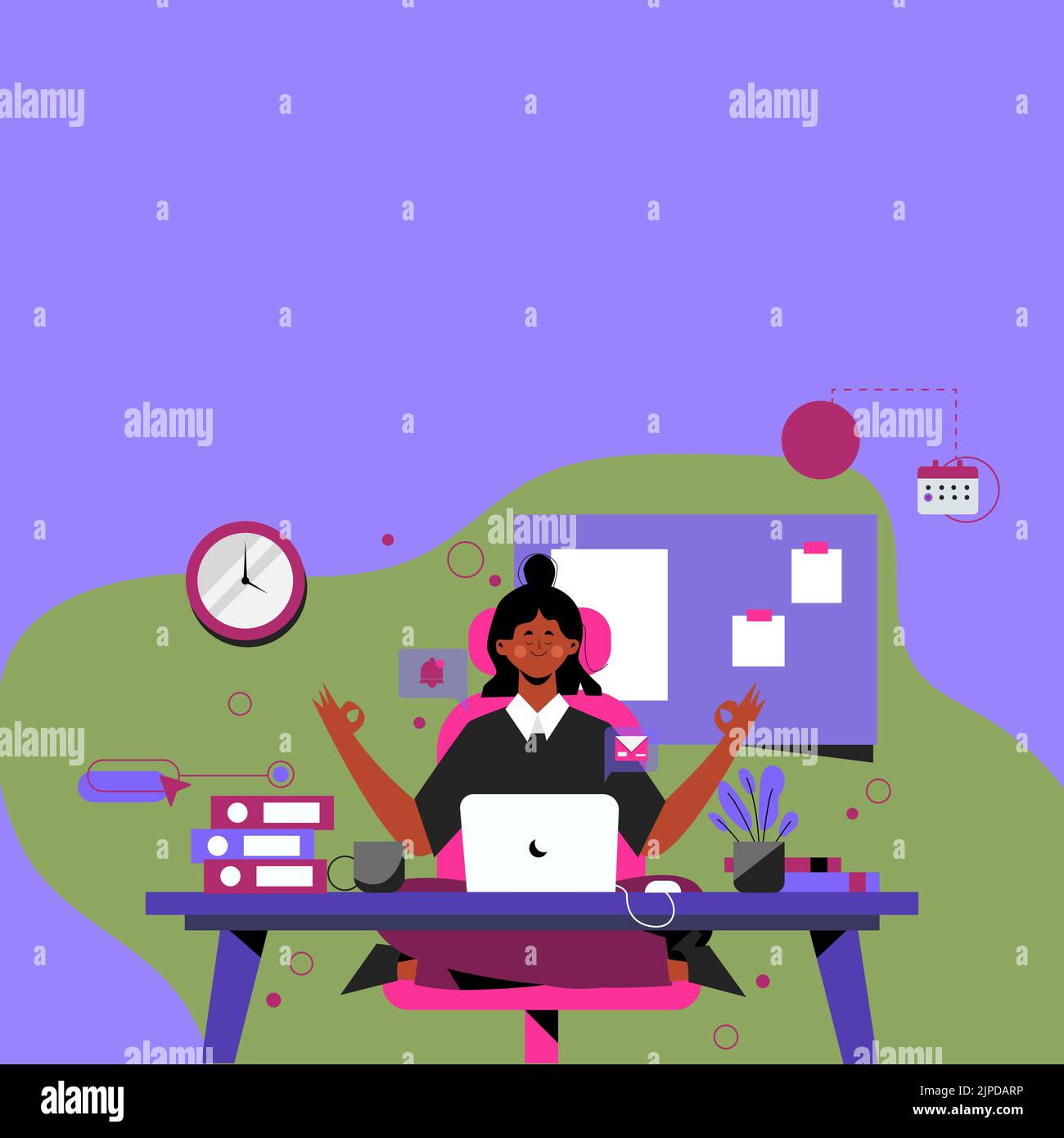 Tidy Workspace Setup, Smart Office Arrangement, Study Table Stock ...