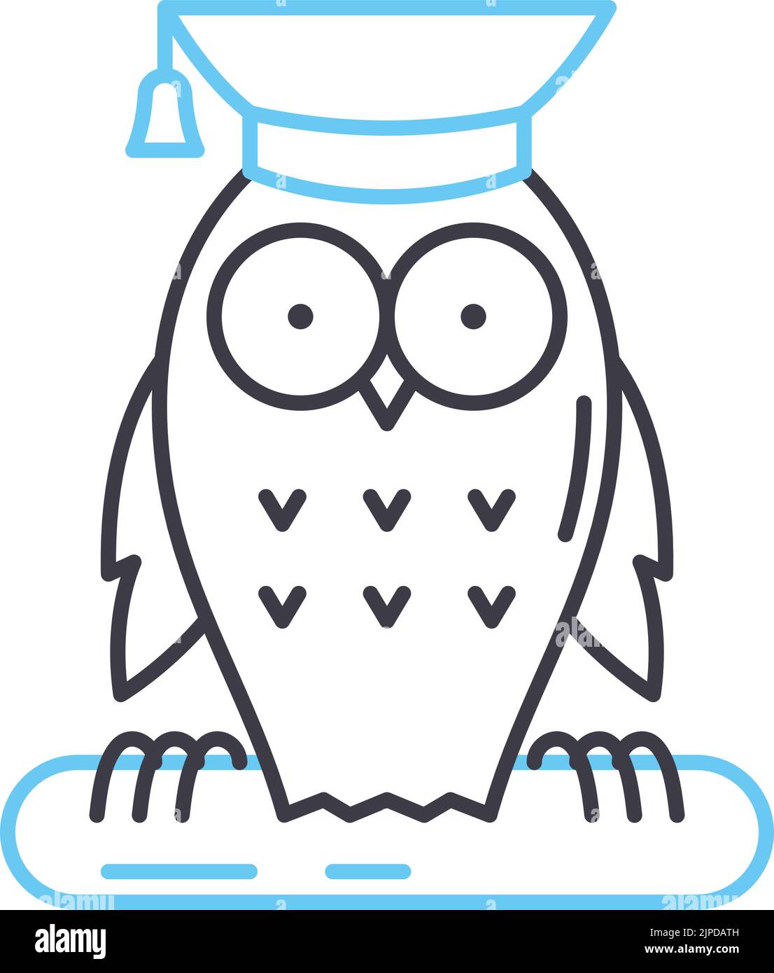 wisdom line icon, outline symbol, vector illustration, concept sign ...