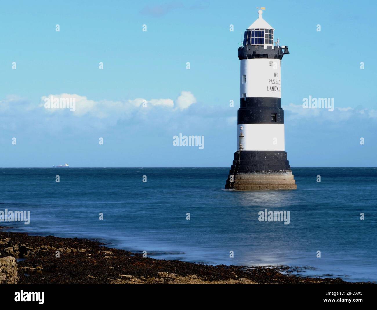 Penmon Trwyn Du Lighthouse Anglesey North Wales October 2020 Stock ...