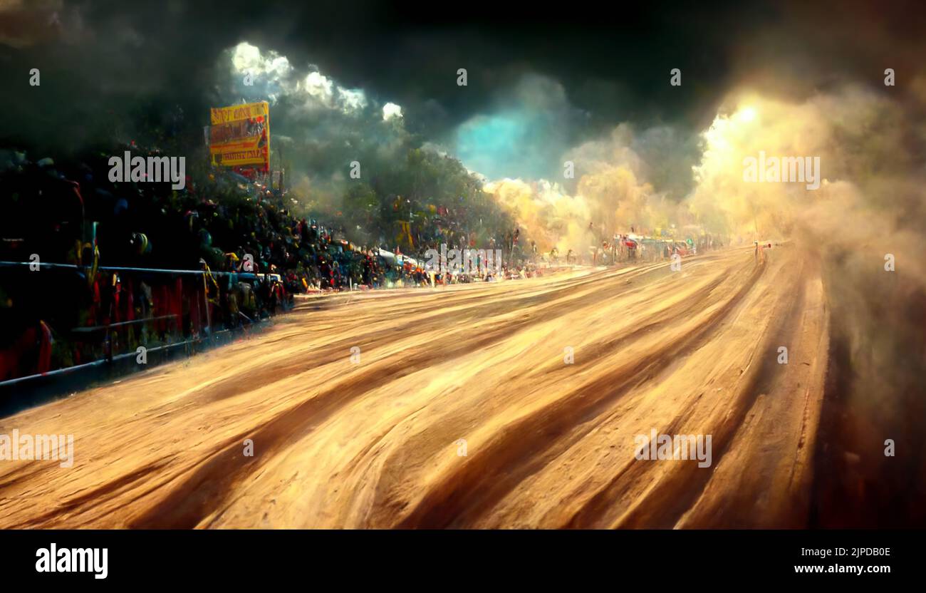 Abstract Drag racing, drifting, and rallying create a beautiful ...