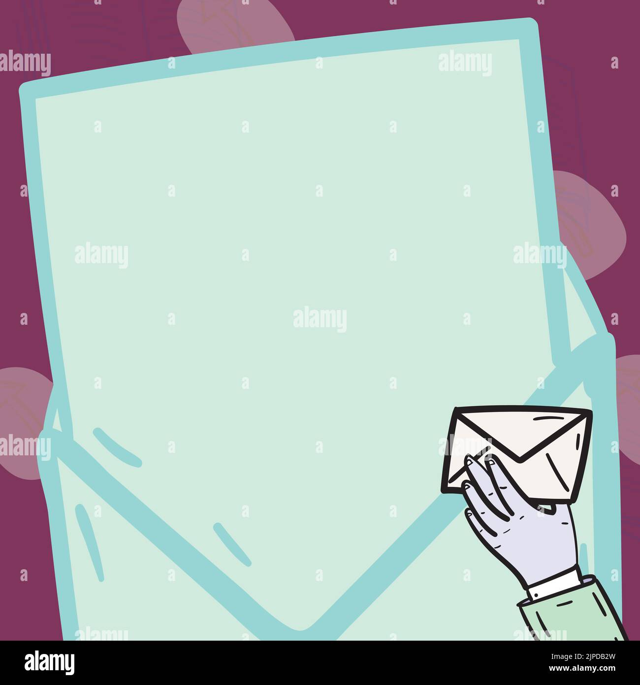 Professional Holding Letter And Envelope With Memorandum Stock Vector ...