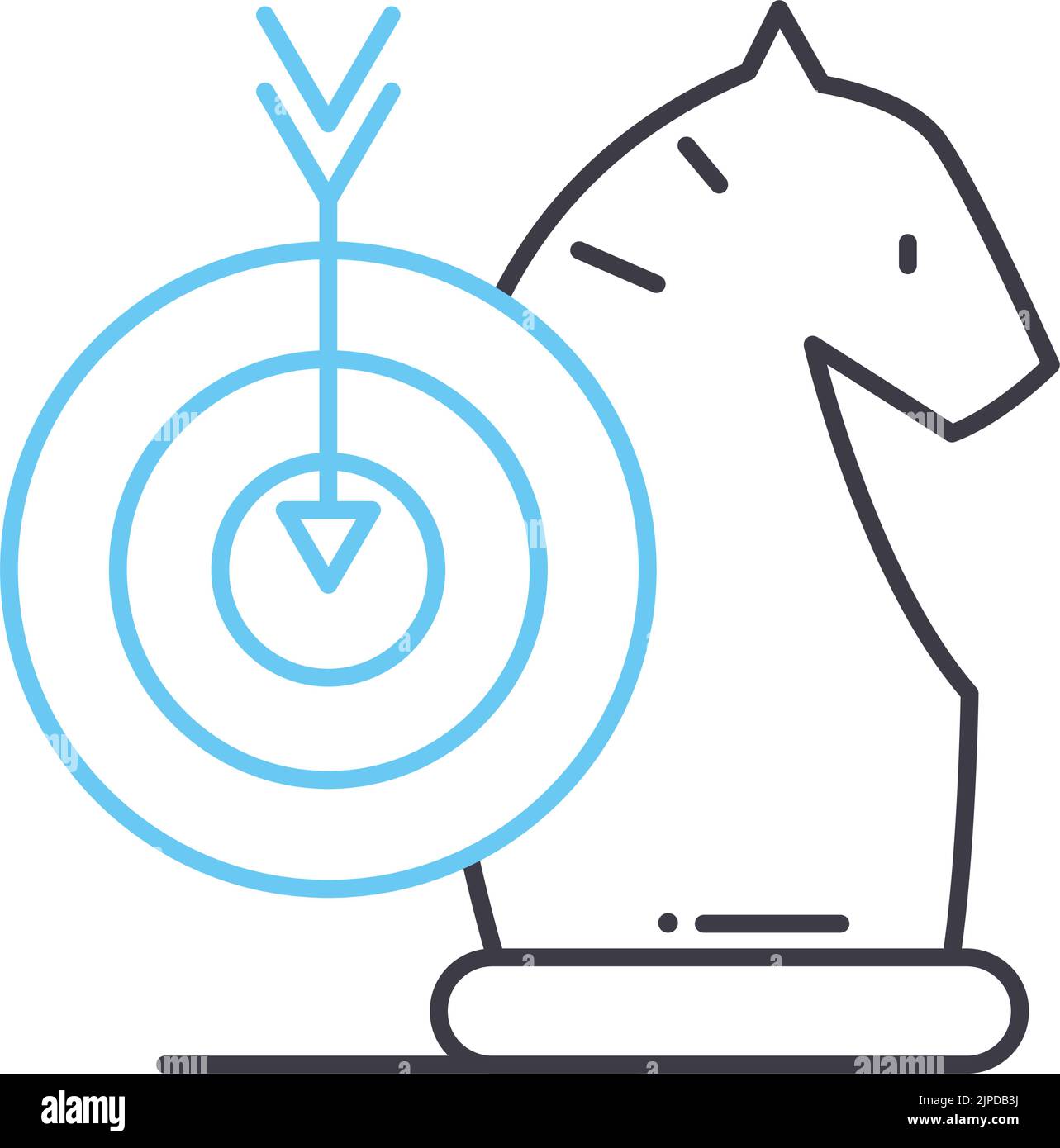 strategy line icon, outline symbol, vector illustration, concept sign ...