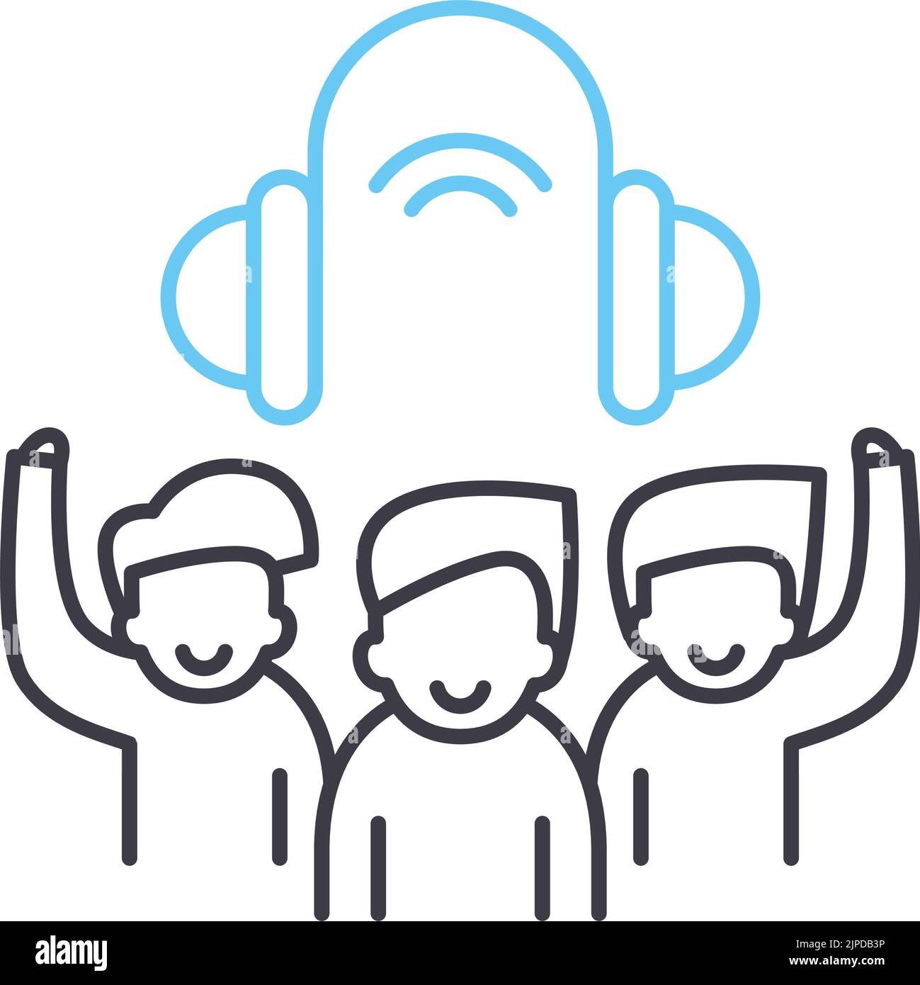 support line icon, outline symbol, vector illustration, concept sign ...