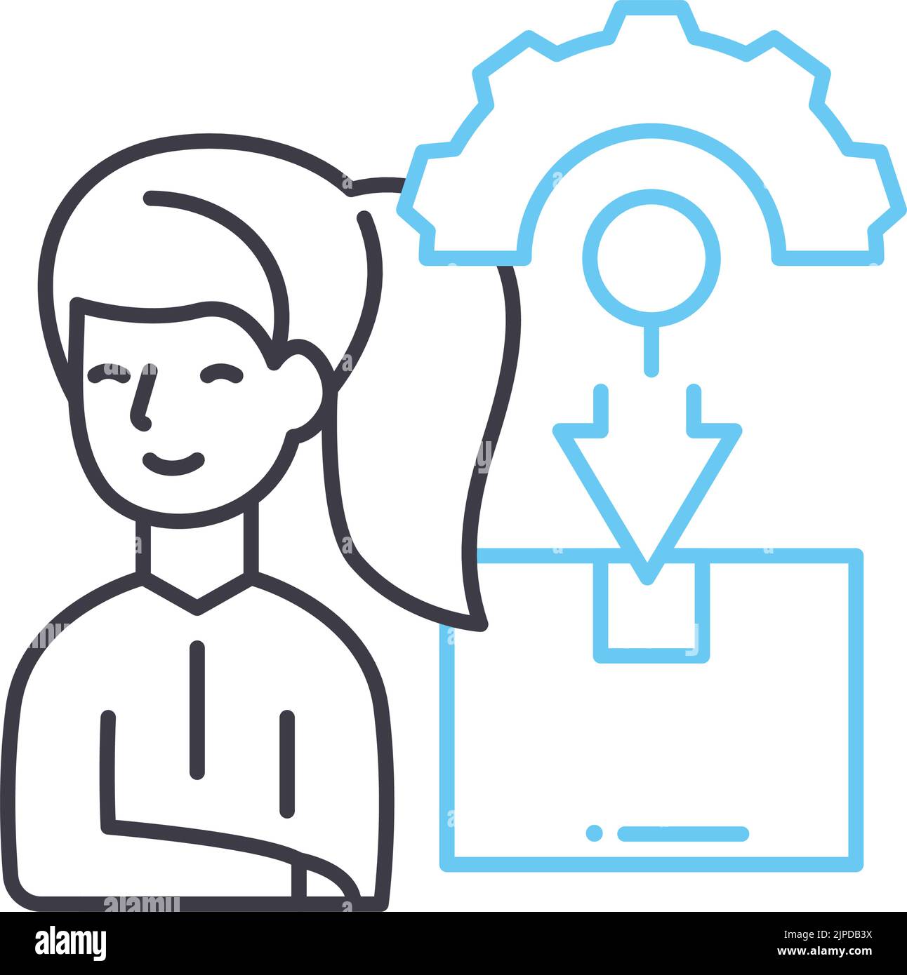 modification order line icon, outline symbol, vector illustration ...