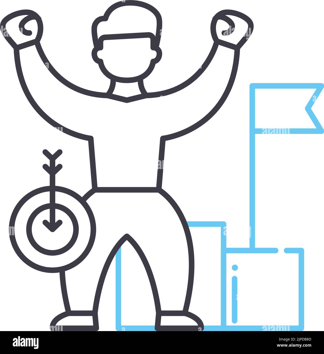 talent management line icon, outline symbol, vector illustration ...