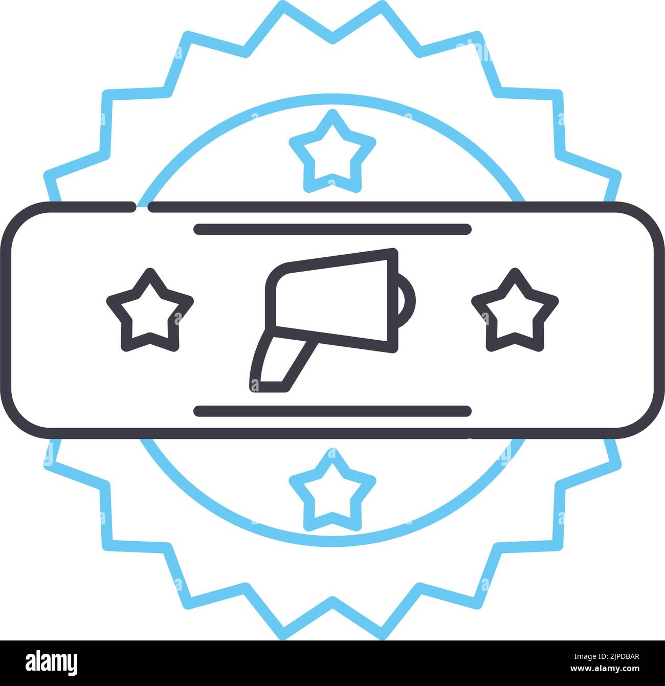 promotion line icon, outline symbol, vector illustration, concept sign ...