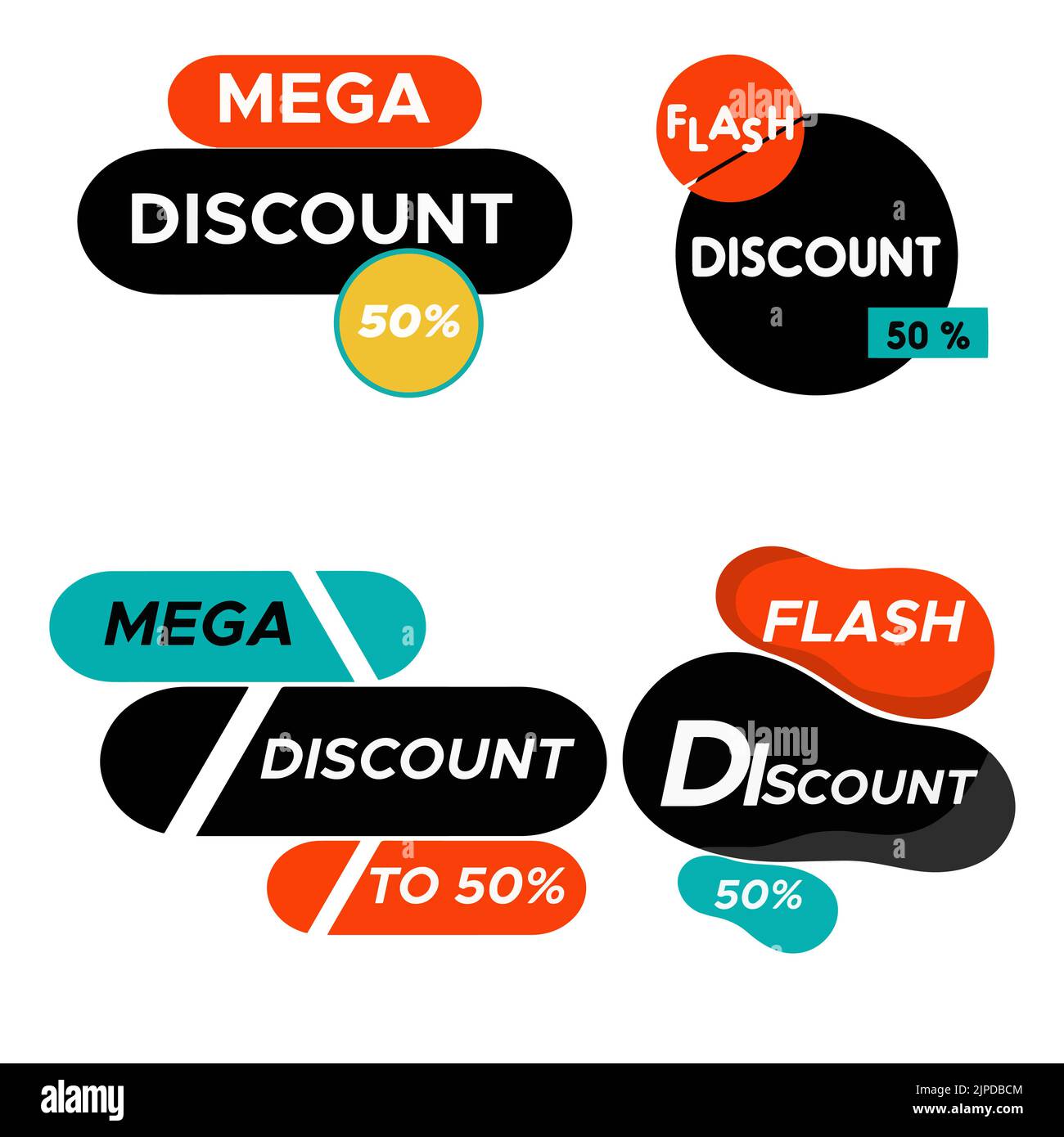 A vector of sales full of discounts over a white background Stock ...