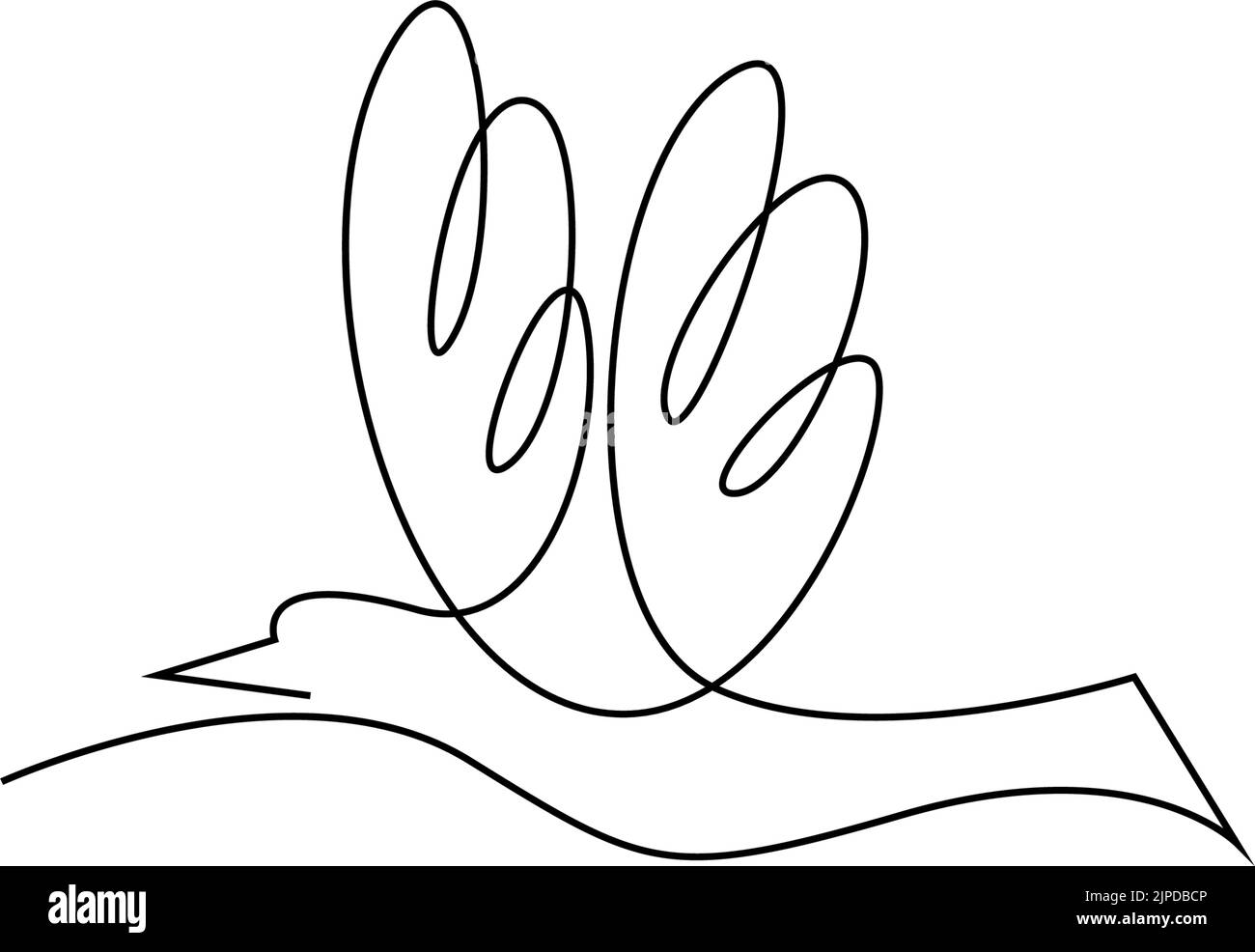 Bird line art image icon design illustration template Stock Vector ...