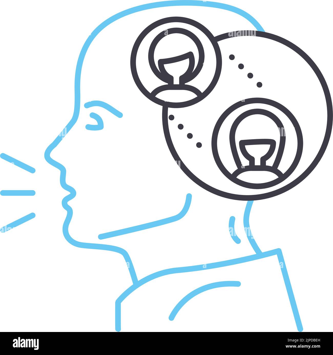public relations line icon, outline symbol, vector illustration ...