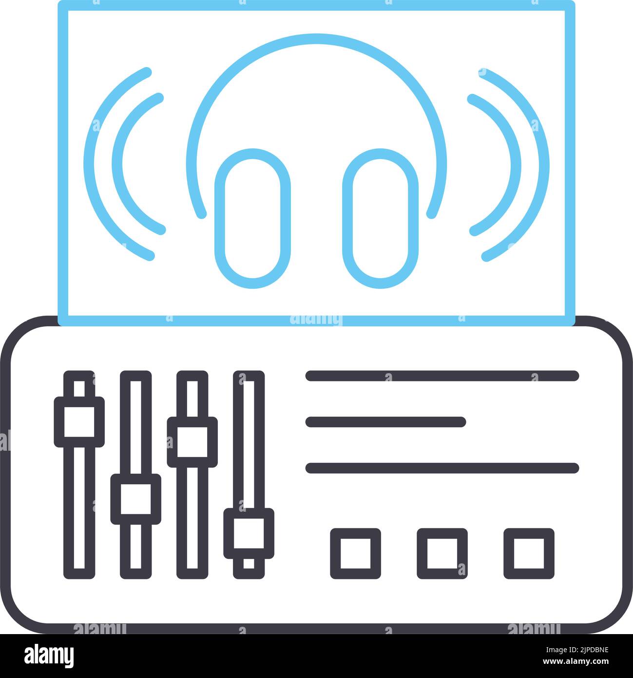 studio line icon, outline symbol, vector illustration, concept sign ...