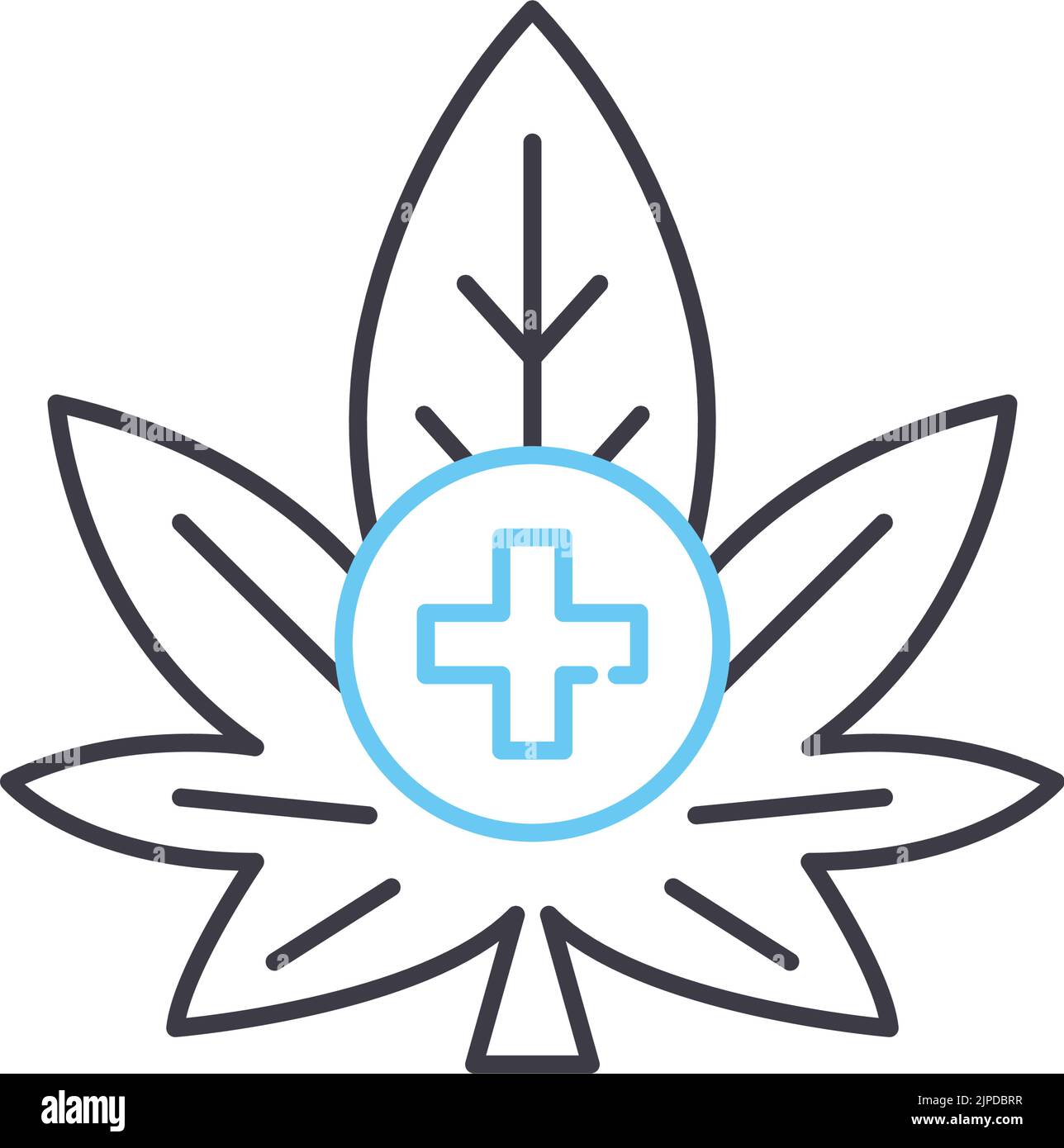 medical cannabis line icon, outline symbol, vector illustration ...