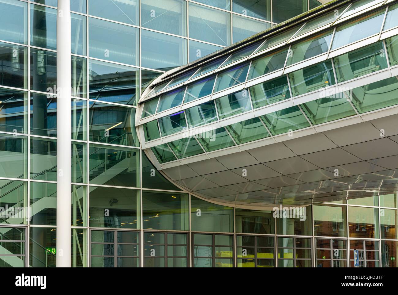 glass facade, passage, fair, exhibition buildings, glass facades ...