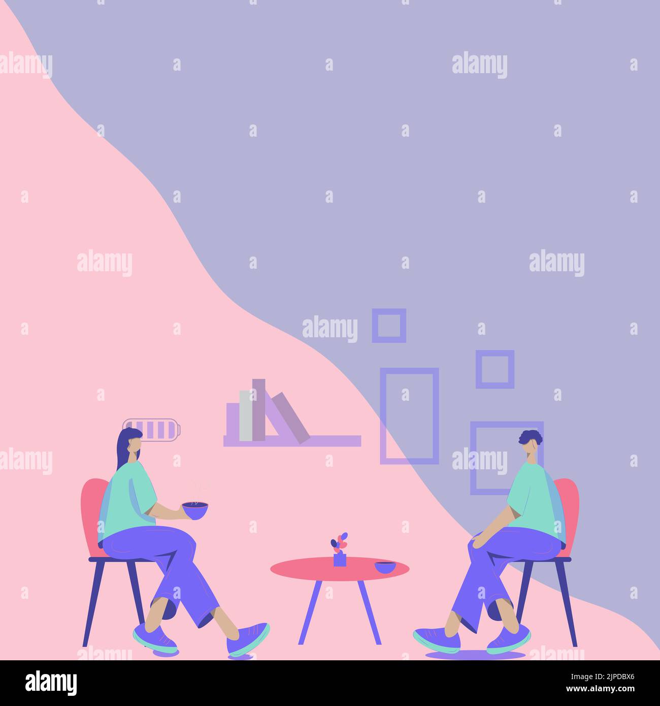 Two boys sitting at desk Stock Vector Images - Alamy