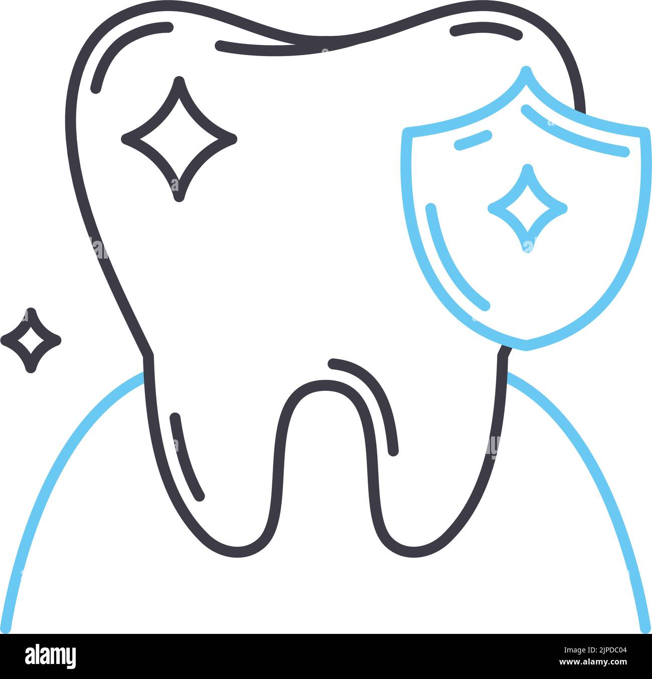 protect line icon, outline symbol, vector illustration, concept sign ...