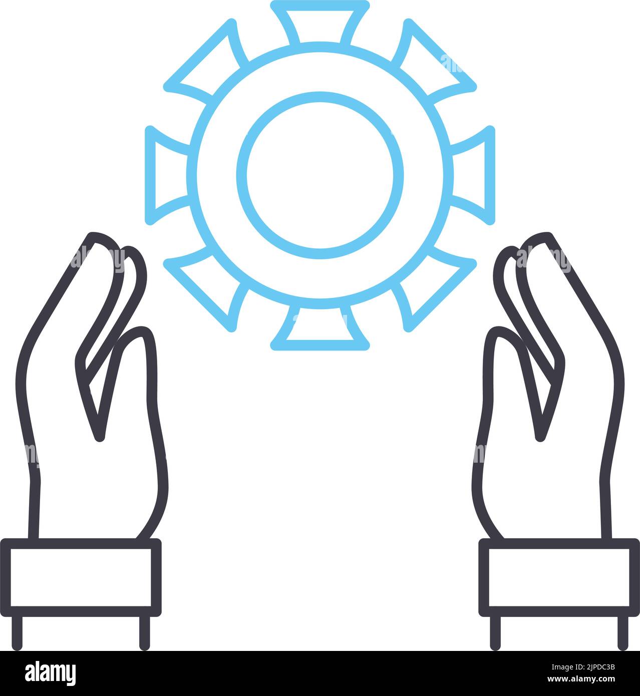 pandemic measures line icon, outline symbol, vector illustration ...