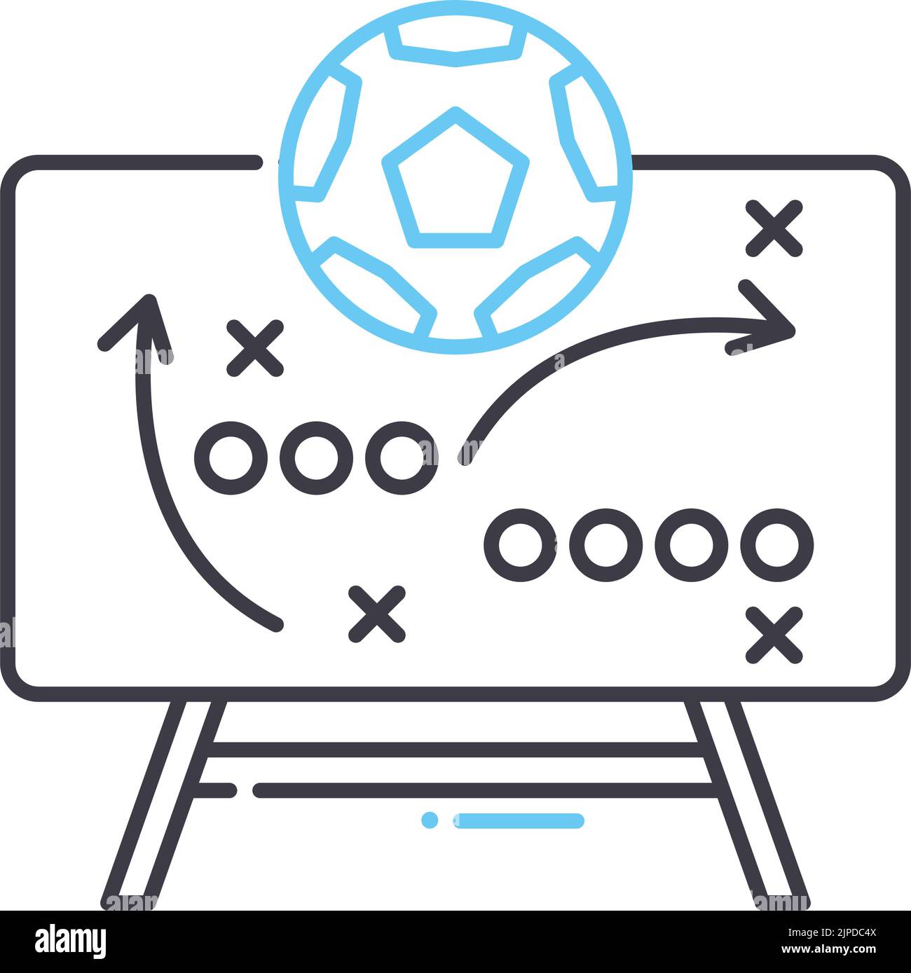 sport field line icon, outline symbol, vector illustration, concept ...
