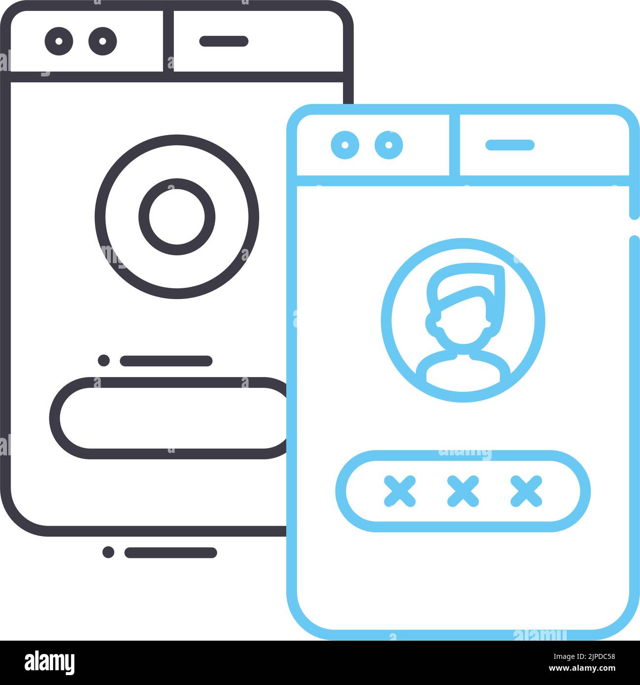 Login Line Icon Outline Symbol Vector Illustration Concept Sign Stock Vector Image And Art Alamy