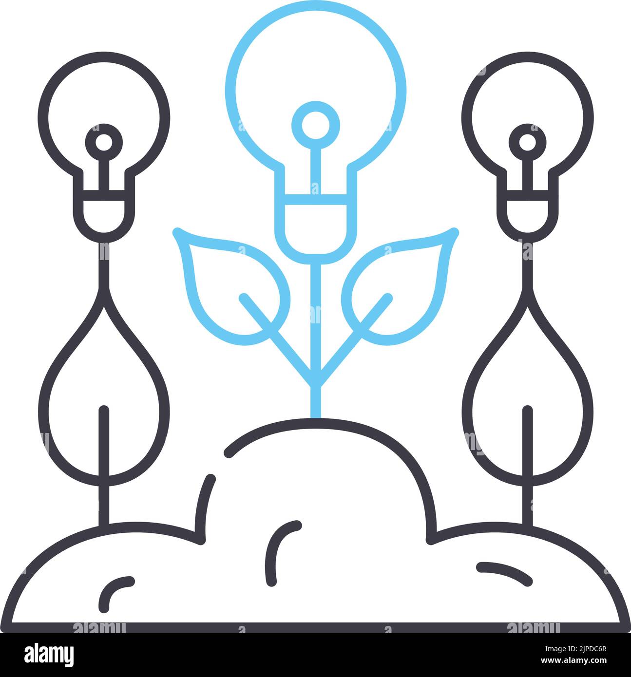 generate multiple ideas line icon, outline symbol, vector illustration ...