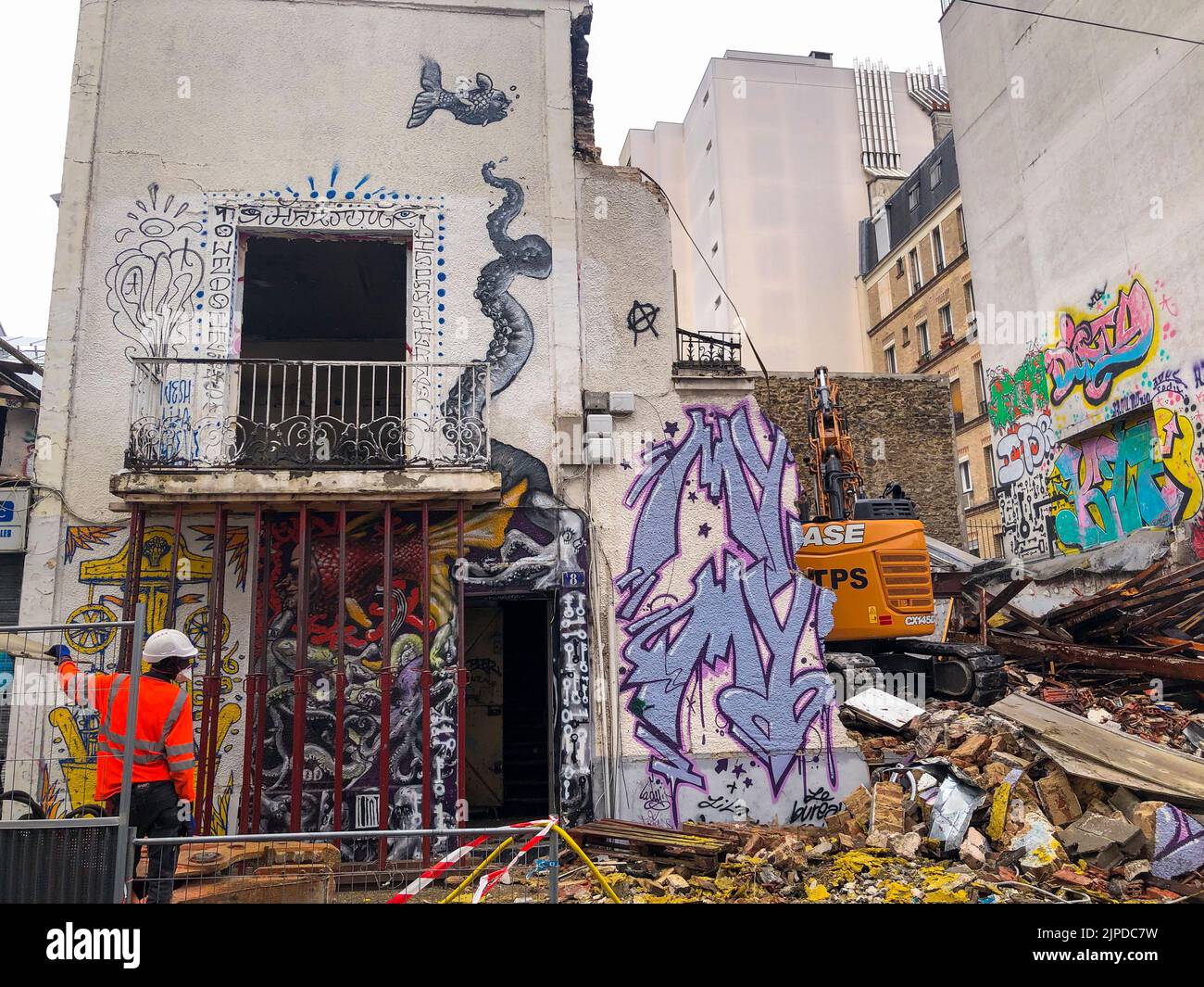 Paris, France, Old Apartment Buildings being Torn Down, Urban Renewal ...