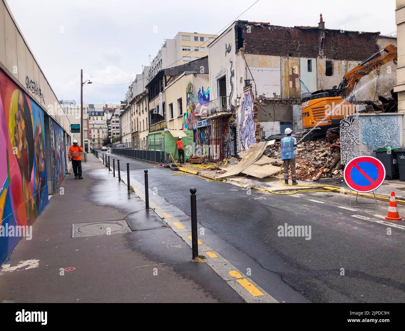 Paris, France, Old Apartment Buildings being Torn Down, Urban Renewal ...