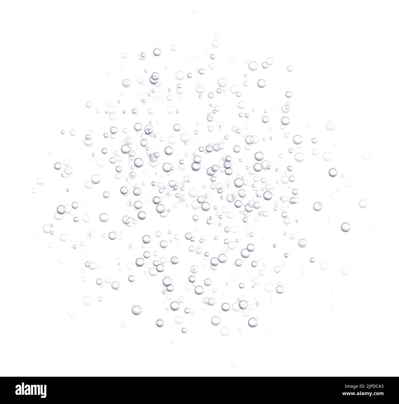 Underwater fizzing bubbles, soda or champagne carbonated drink, sparkling water isolated on ...