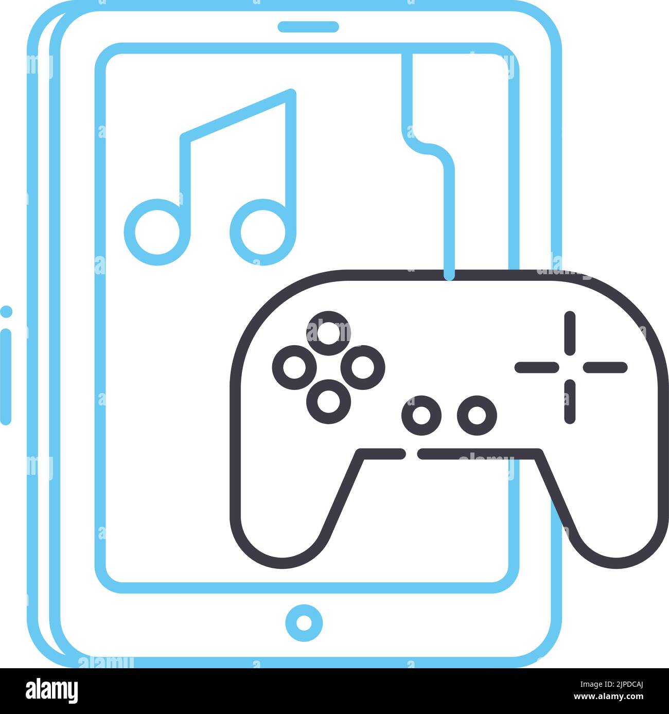 Musical Game Line Icon Outline Symbol Vector Illustration Concept Sign Stock Vector Image