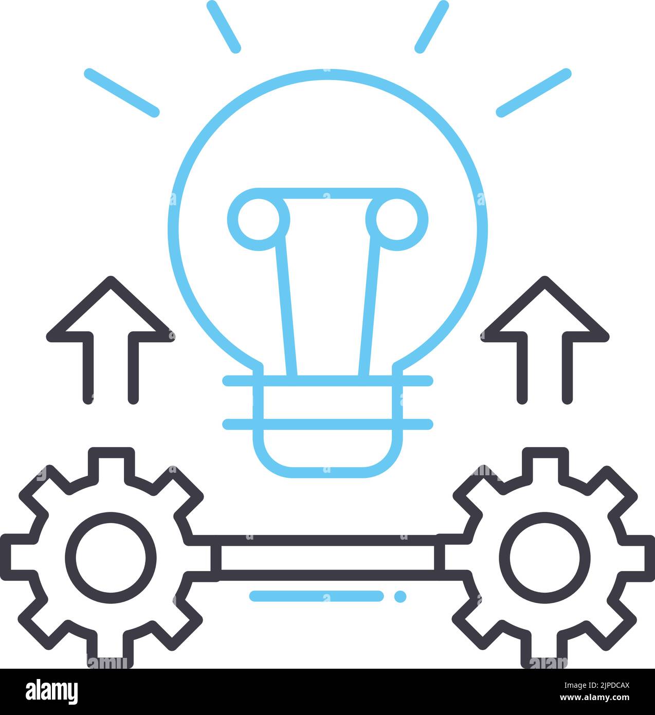 generate idea line icon, outline symbol, vector illustration, concept ...