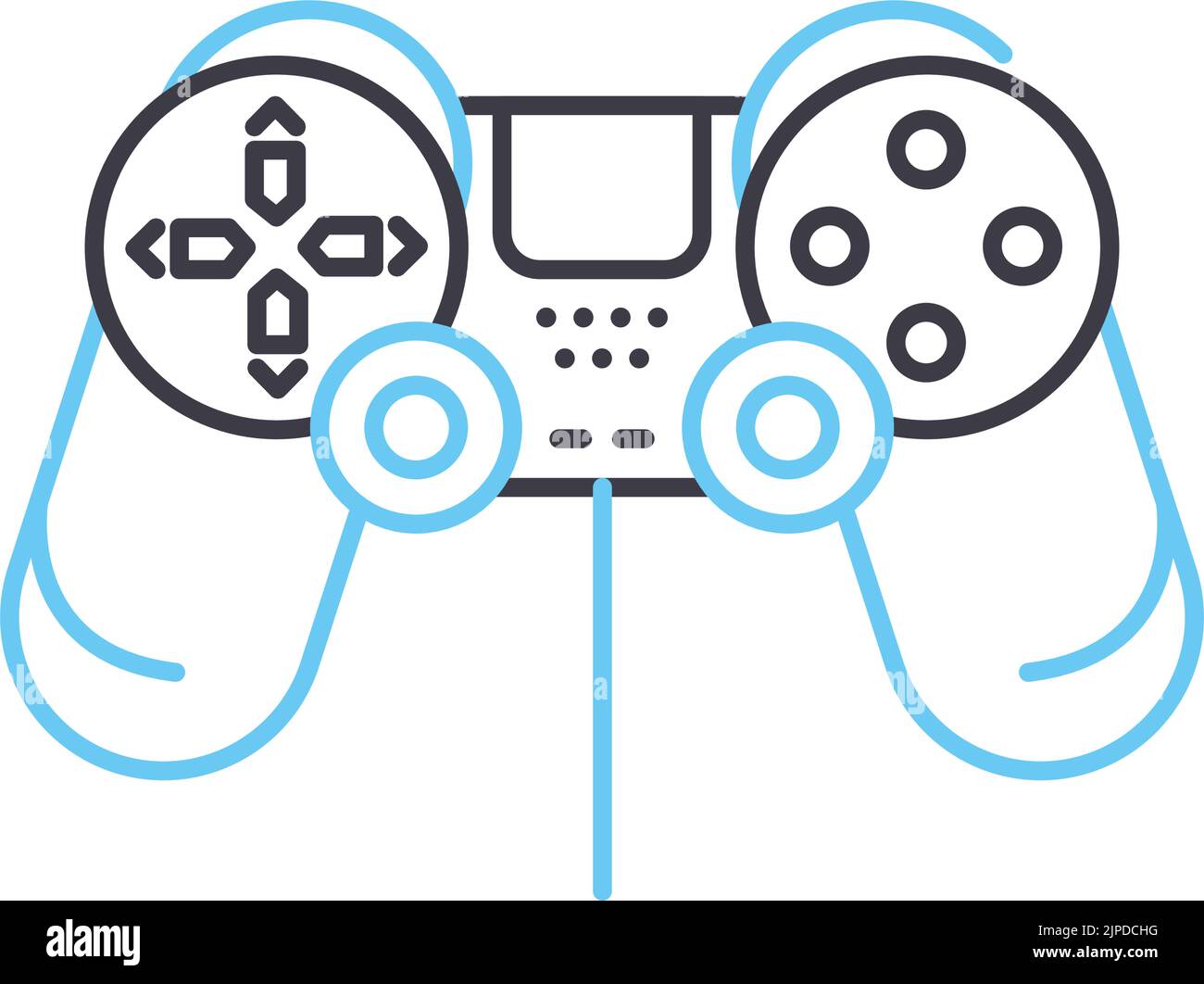 joystick line icon, outline symbol, vector illustration, concept sign ...