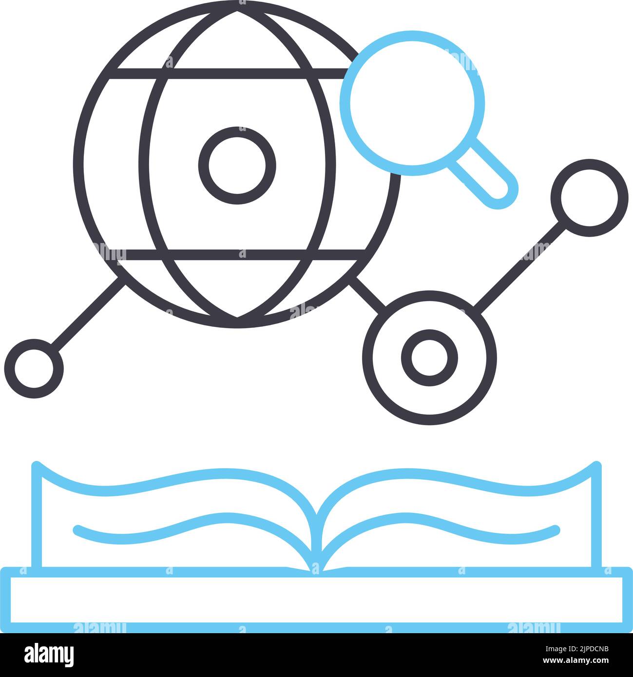 theory line icon, outline symbol, vector illustration, concept sign ...