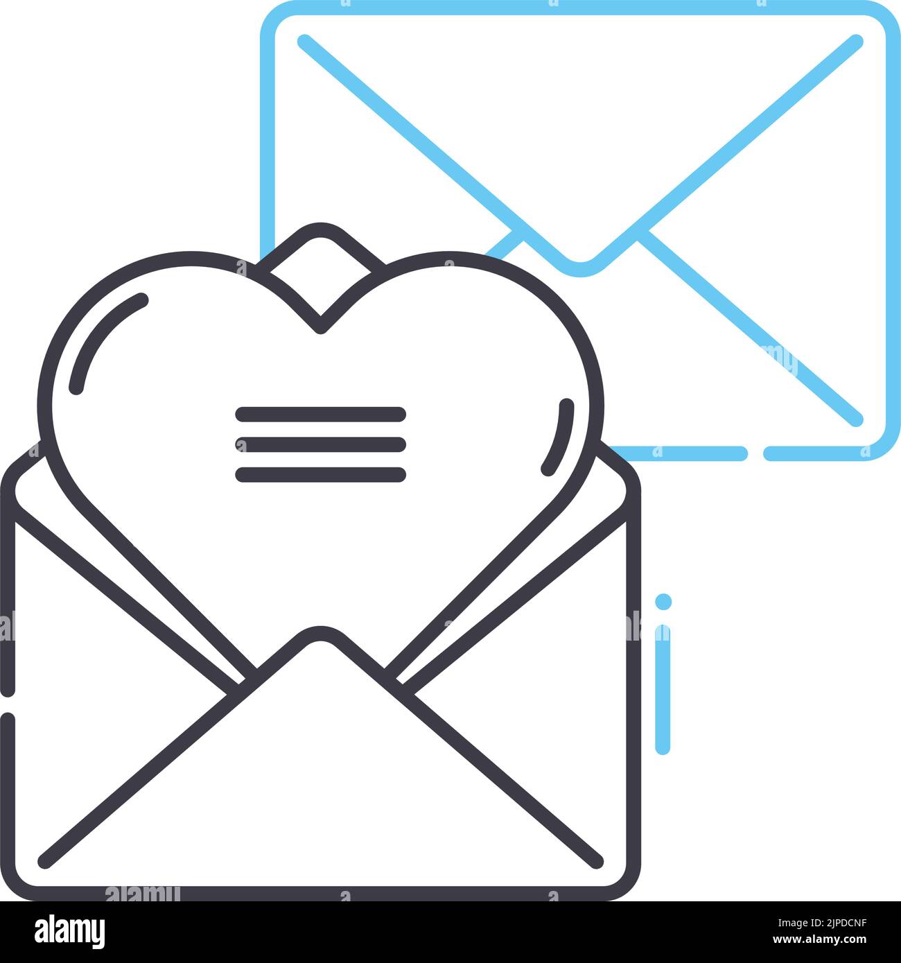 invitations line icon, outline symbol, vector illustration, concept ...