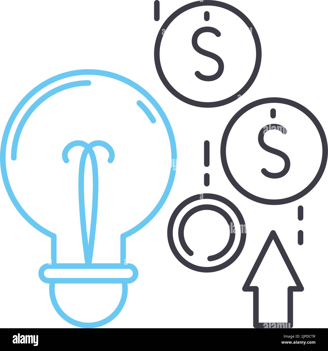 marketability line icon, outline symbol, vector illustration, concept ...