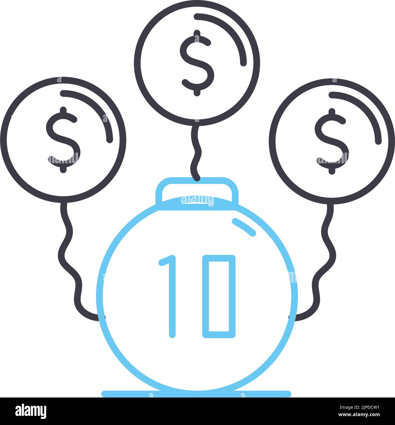 threats and problems line icon, outline symbol, vector illustration ...