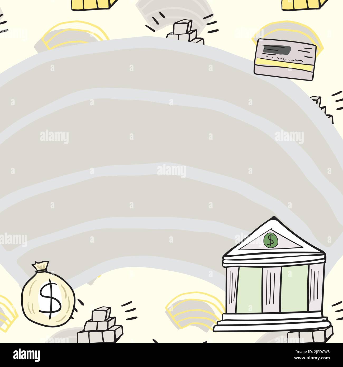 Pack Of Cash And Stacks Of Gold Ingots Laying Next To Bank Entrance ...