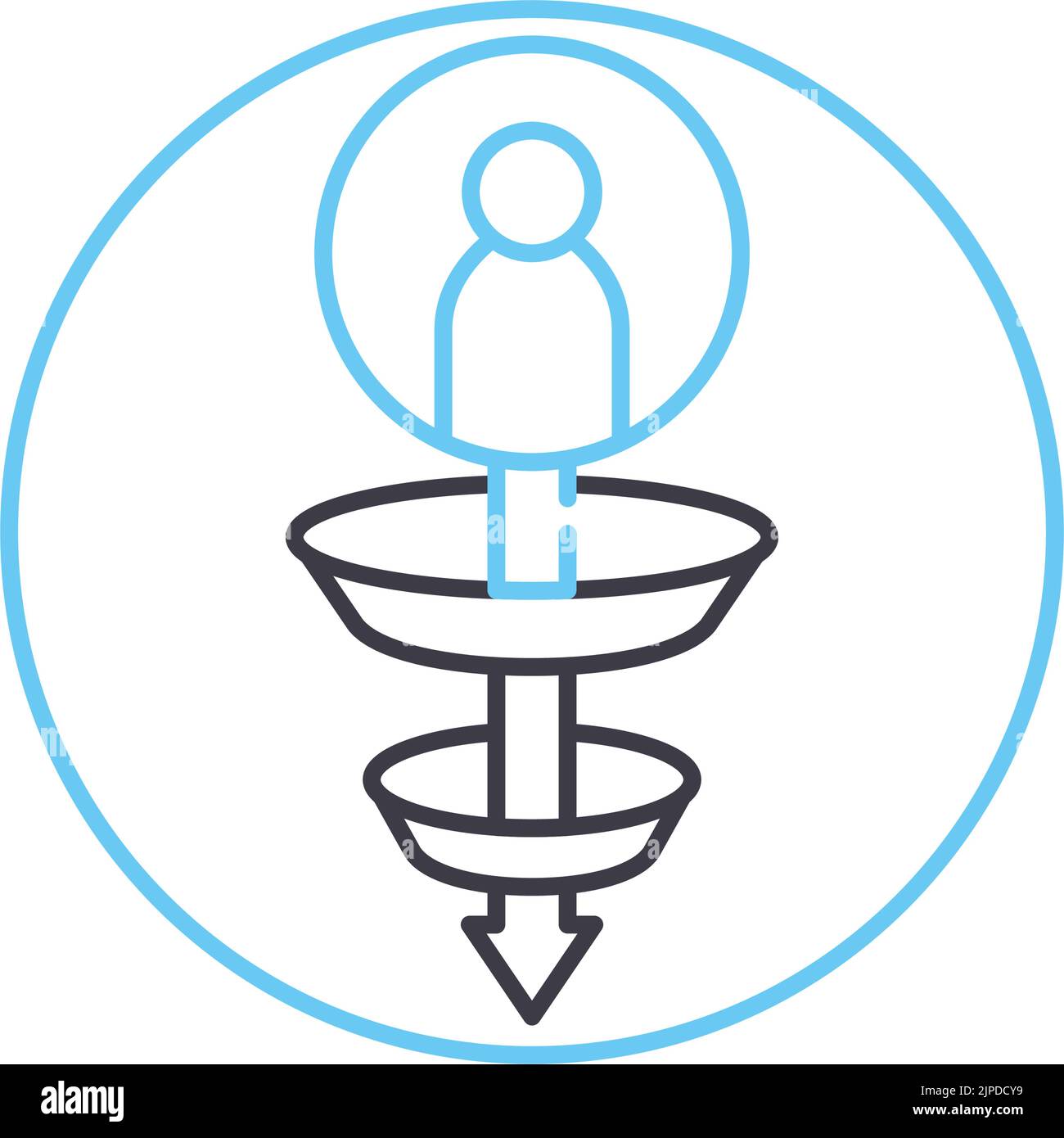 user conversion line icon, outline symbol, vector illustration, concept ...