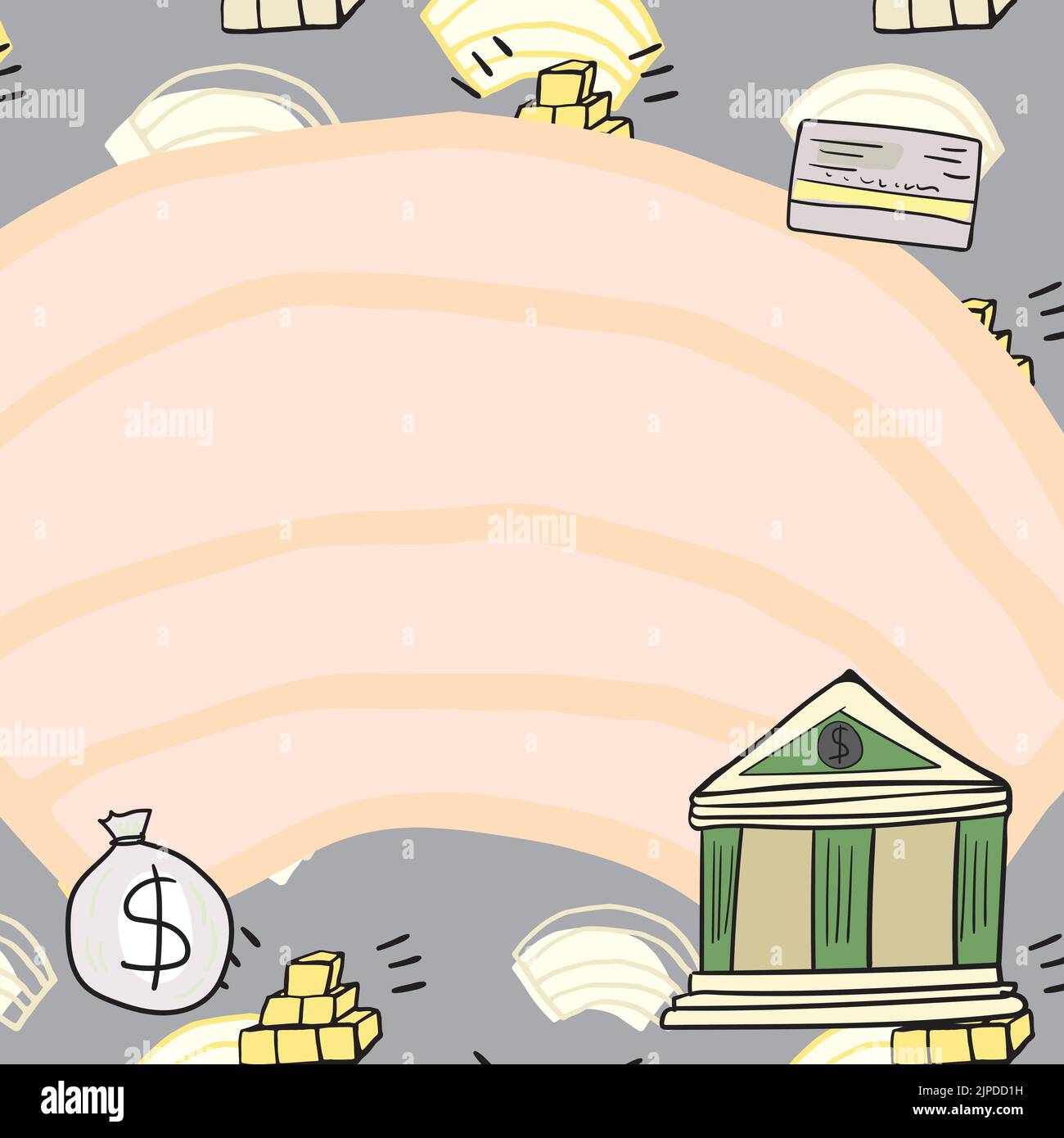 Pack Of Cash And Stacks Of Gold Ingots Laying Next To Bank Entrance ...