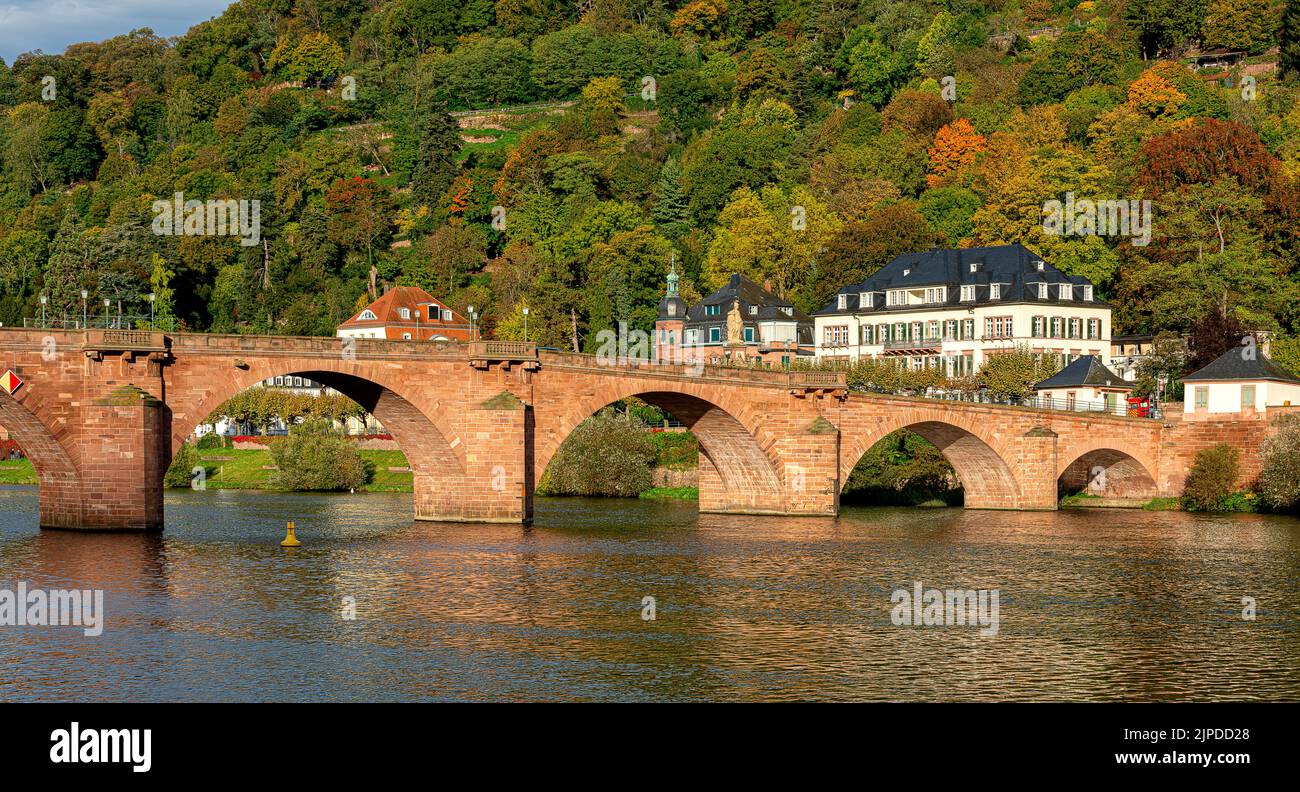 heidelberg, neckar, neckar bridge, heidelbergs, neckars Stock Photo - Alamy