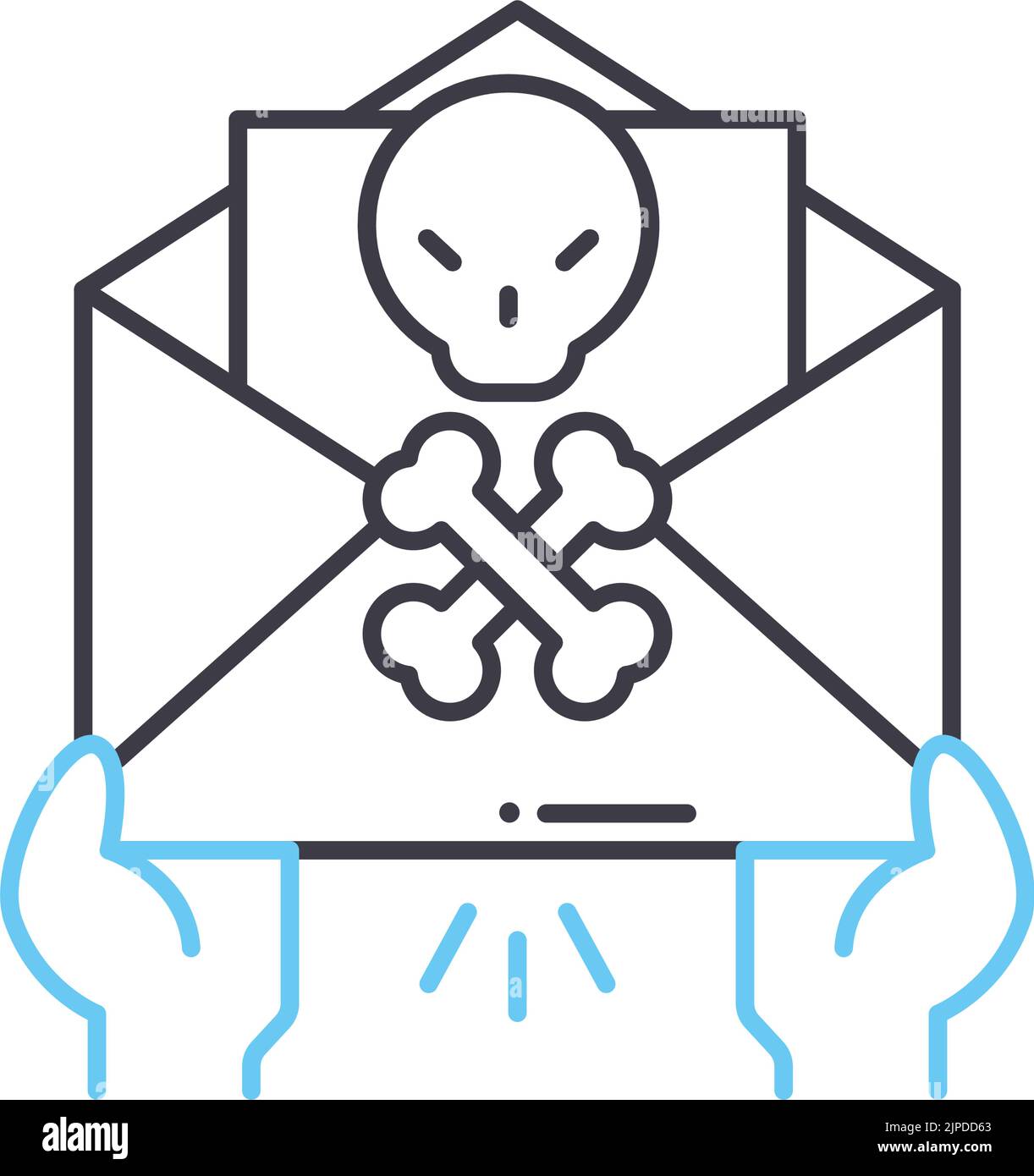 Spam Line Icon Outline Symbol Vector Illustration Concept Sign Stock
