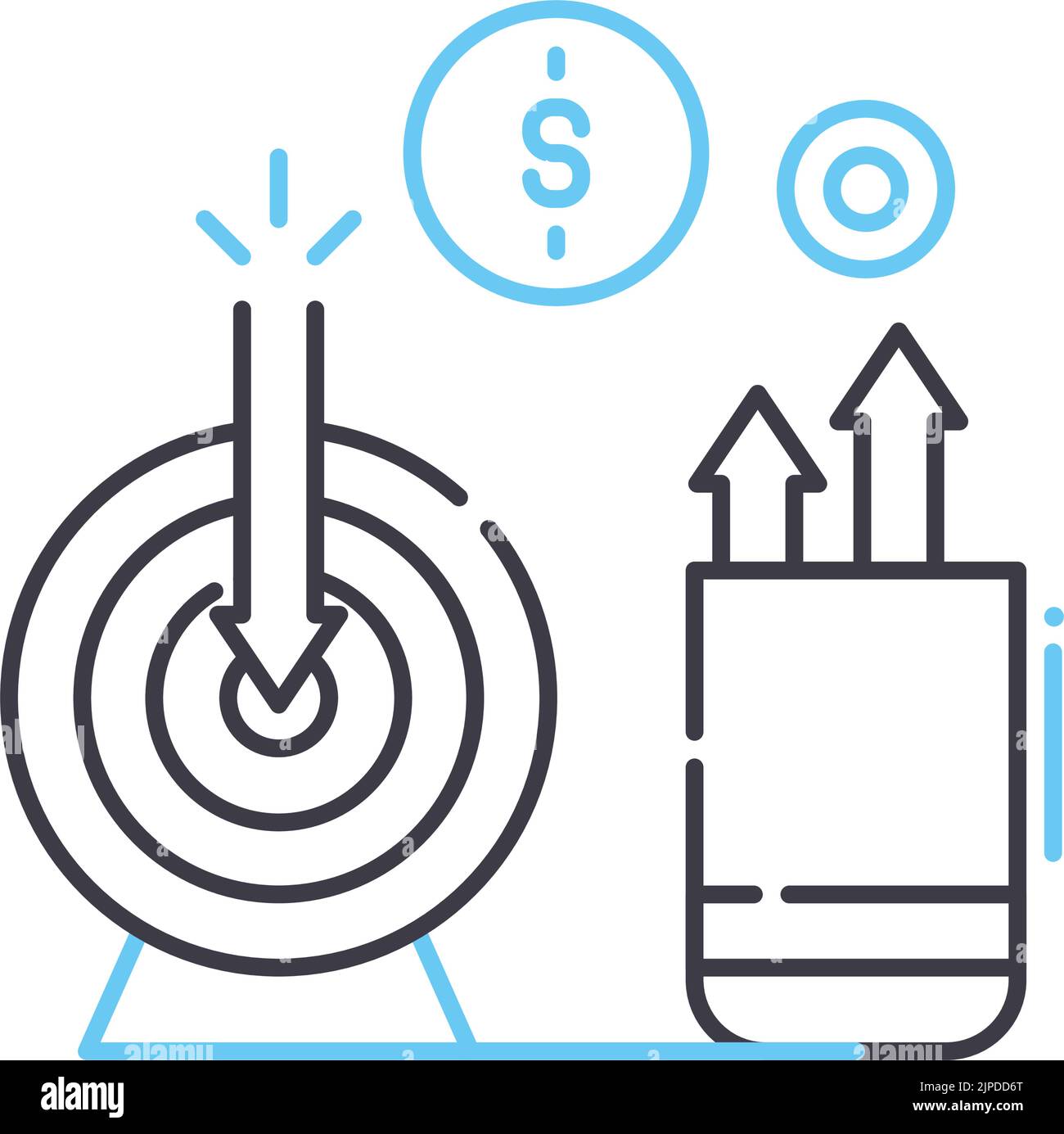 personal loans line icon, outline symbol, vector illustration, concept ...