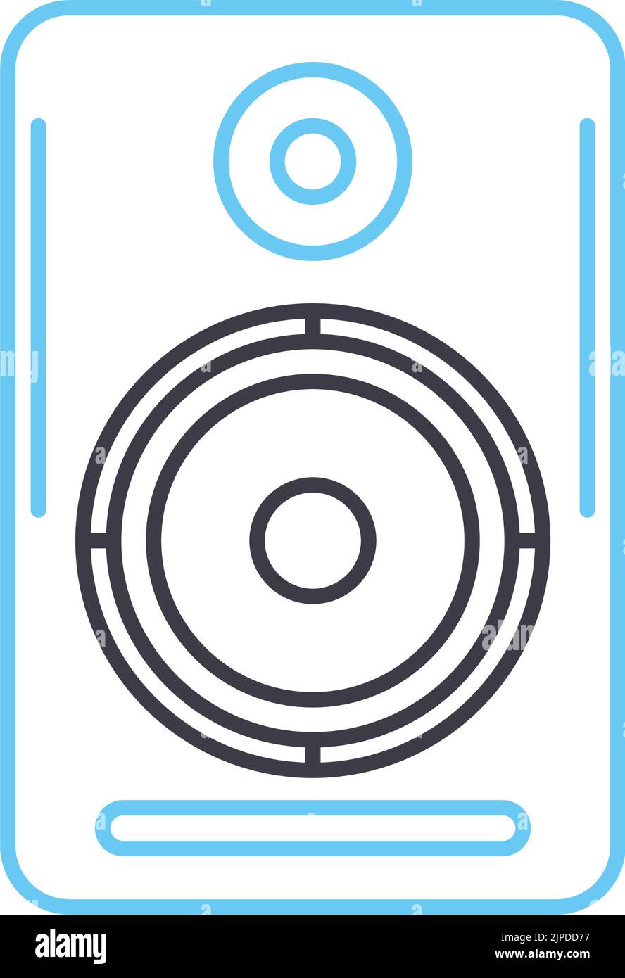 studio manitor line icon, outline symbol, vector illustration, concept ...