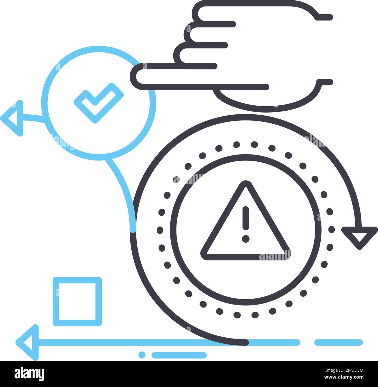 responding to change line icon, outline symbol, vector illustration ...