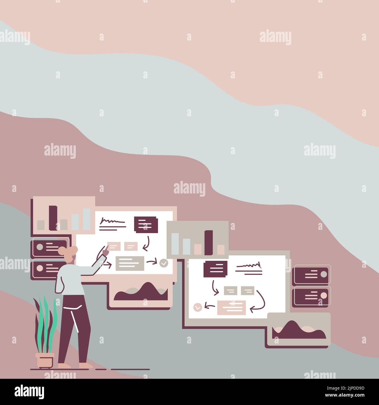 Important Message Presented On Board With Charts And Arrows Around ...