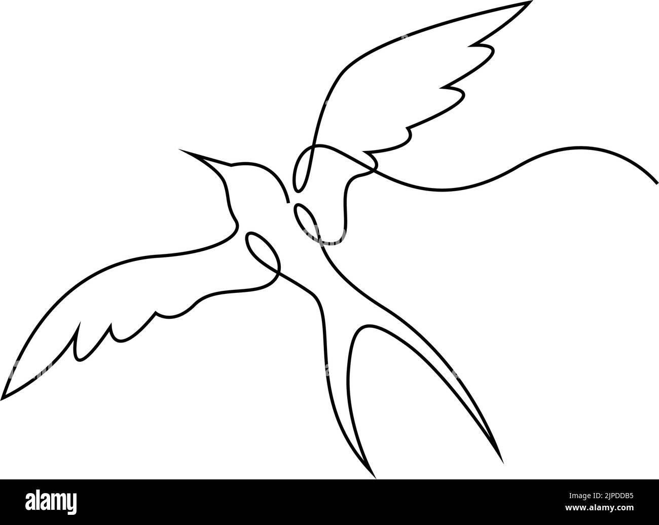 Bird line art image icon design illustration template Stock Vector ...