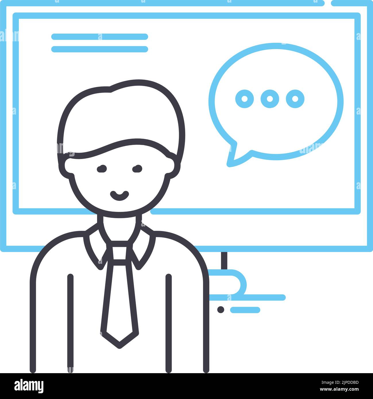 trainings line icon, outline symbol, vector illustration, concept sign ...